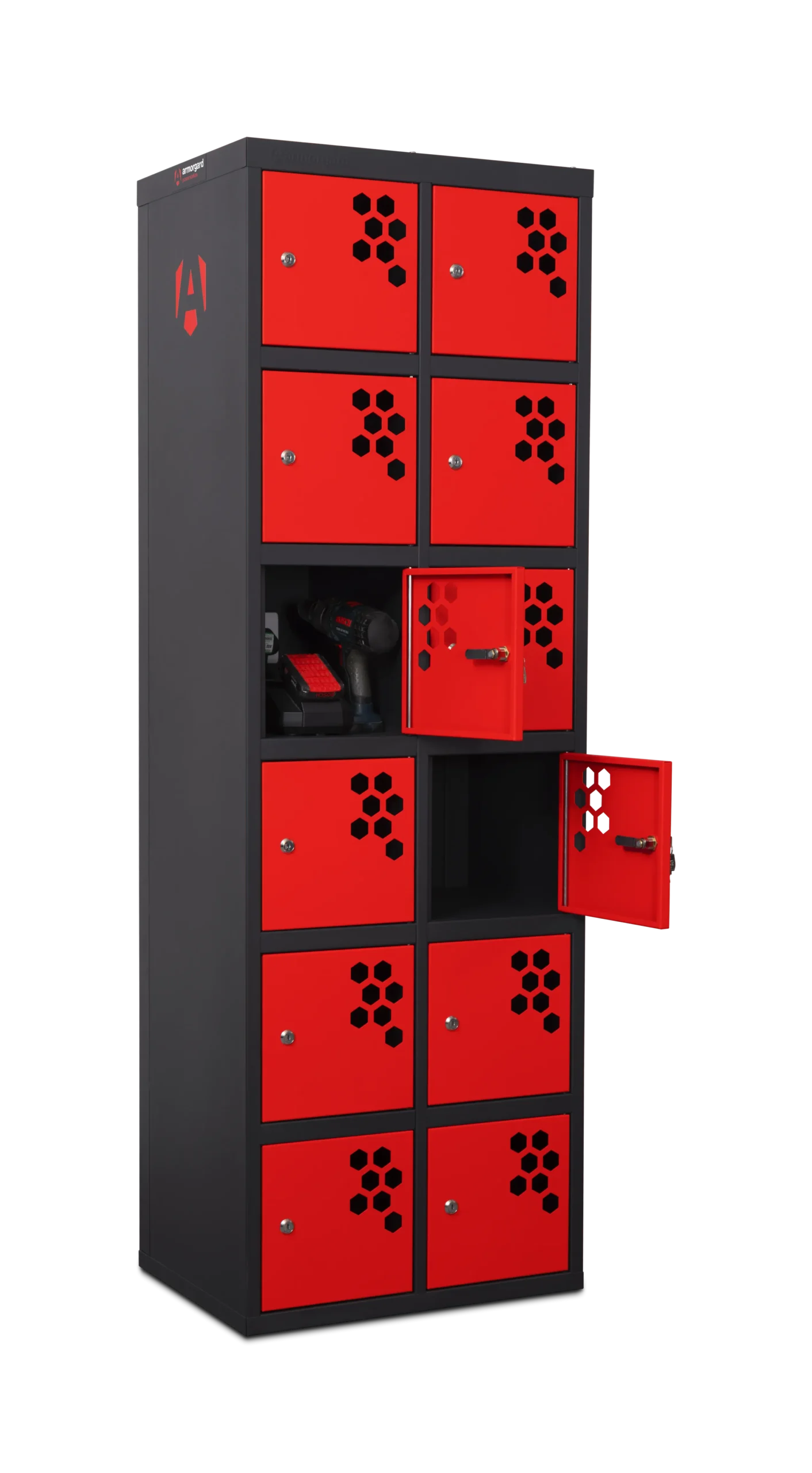 Armorgard – PowerStation PWS12K PowerStation PWS12K battery charging 12-locker station, 240v ...